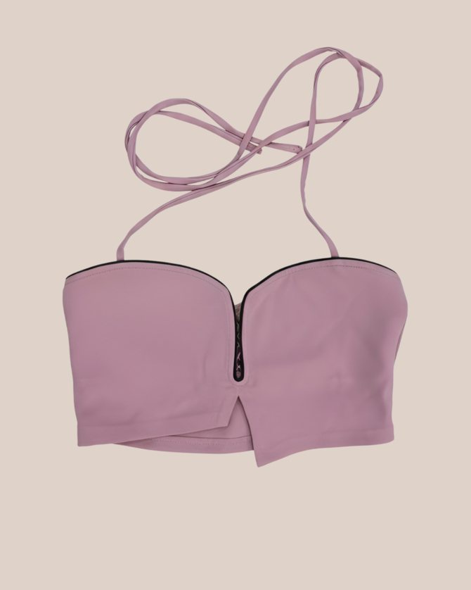 CHARM Padded Corset Crop Top with Back Bow – RAABB By Rati