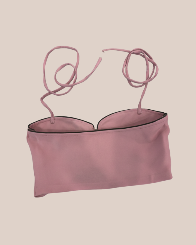 CHARM Padded Corset Crop Top with Back Bow – RAABB By Rati
